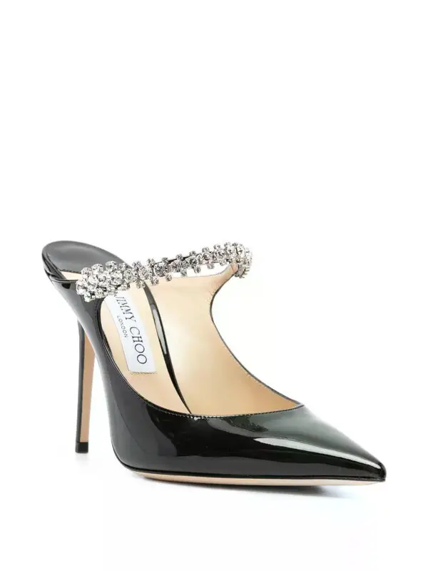JIMMY CHOO Bing Crystal-embellished Mules - Black