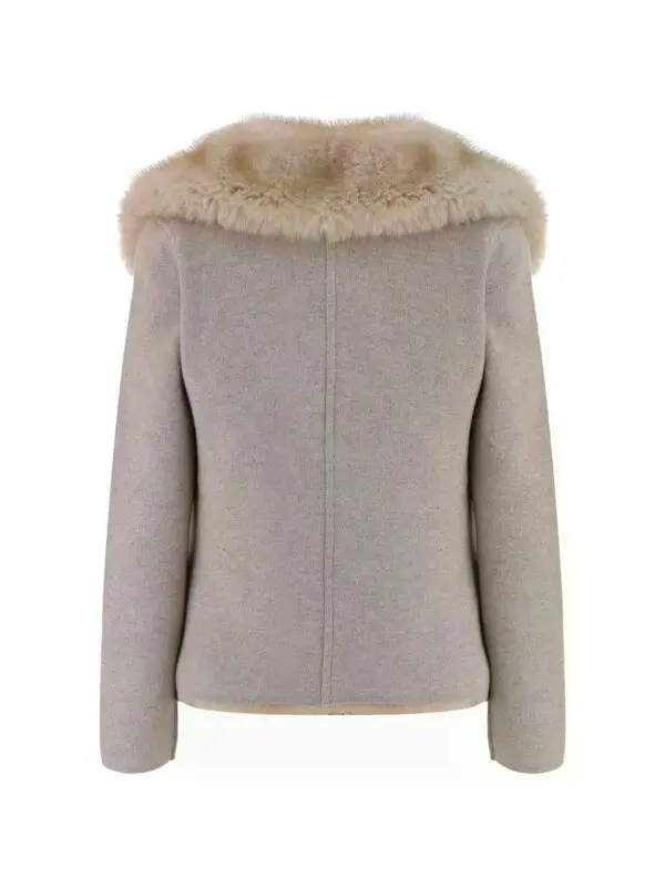 Bruno Manetti Fur-trim Long-sleeve Jacket