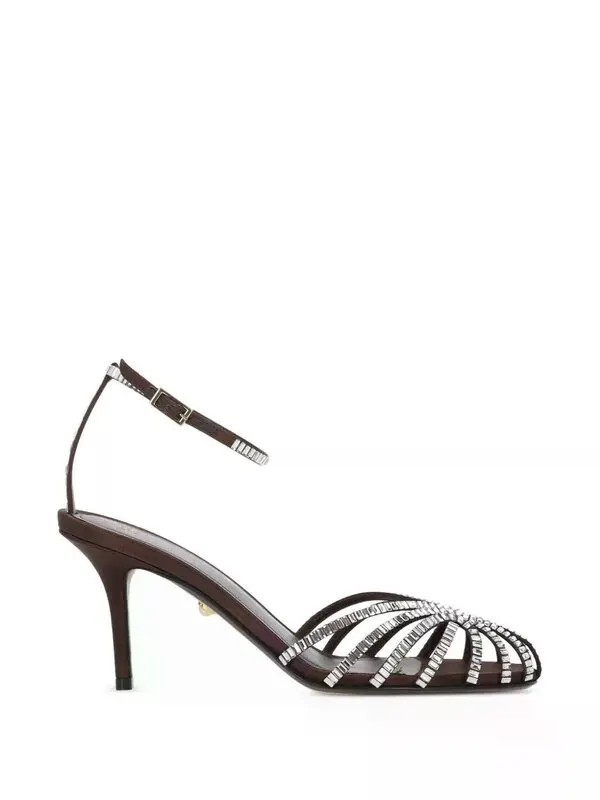 ALEVI MILANO Penelope Xtal Crystal-embellished Sandals - Brown