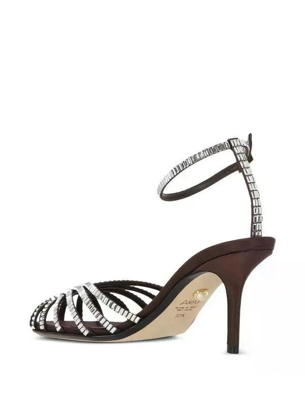 ALEVI MILANO Penelope Xtal Crystal-embellished Sandals - Brown