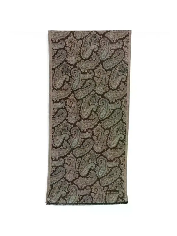 Kiton Paisley-print Fringed Scarf