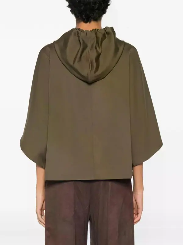 Max Mara Fidato Zip-up Hooded Jacket - Green