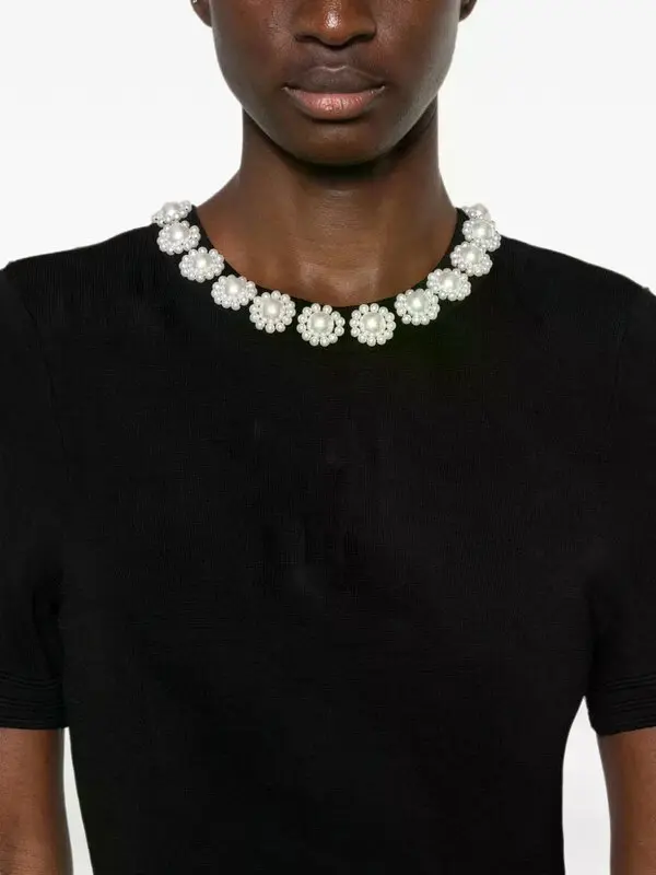 Sandro Pearl-embellished Pleated Mini Dress