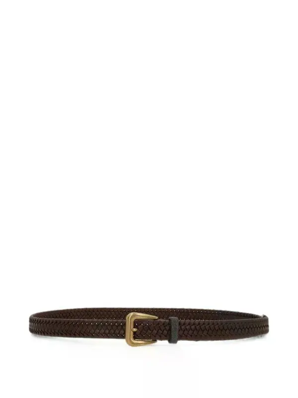 Brunello Cucinelli Braided Leather Belt - Brown