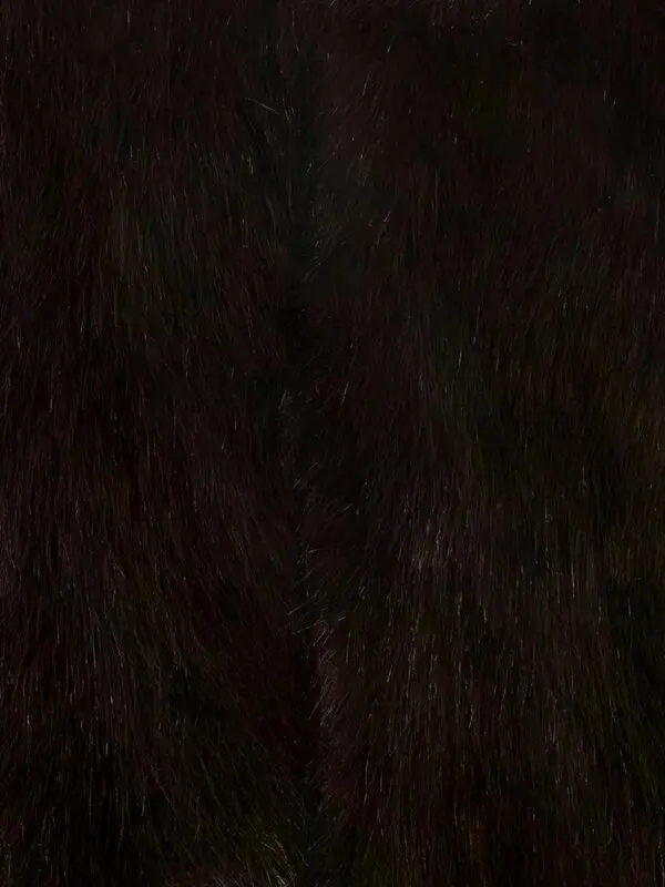 ROTATE BY BIRGER CHRISTENSEN Faux-fur Cropped Jacket Dark