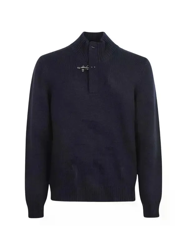 FAY Hook-fastening Elbow-patch Sweater
