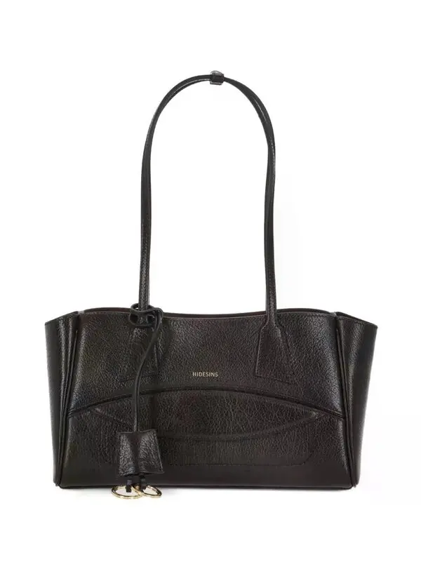 HIDESINS S Logo-print Leather Shoulder Bag - Brown