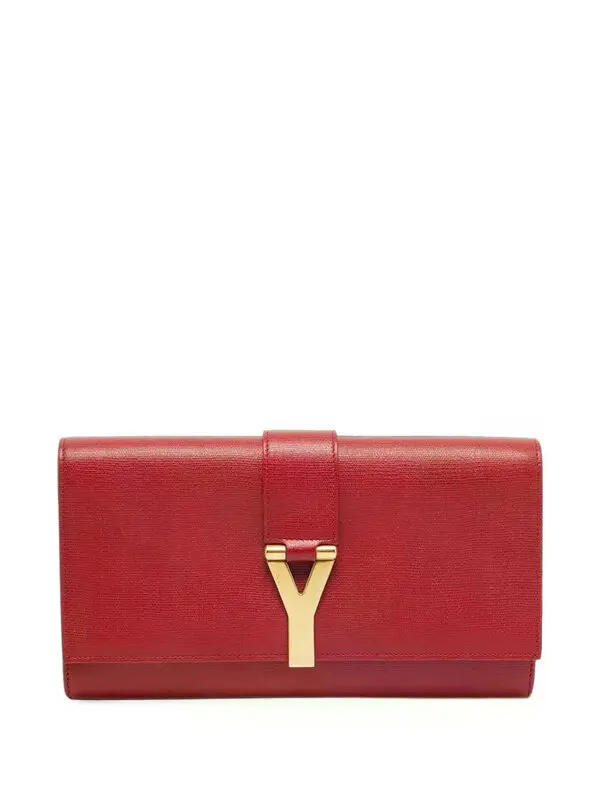 Saint Laurent Y-ligne Textured Clutch Bag