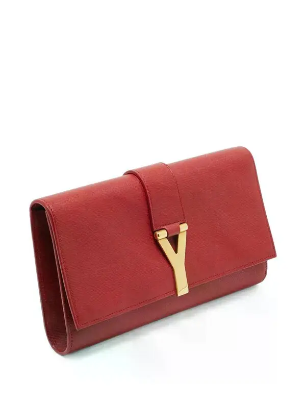 Saint Laurent Y-ligne Textured Clutch Bag