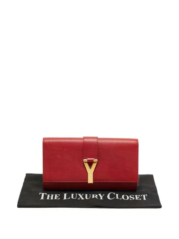 Saint Laurent Y-ligne Textured Clutch Bag