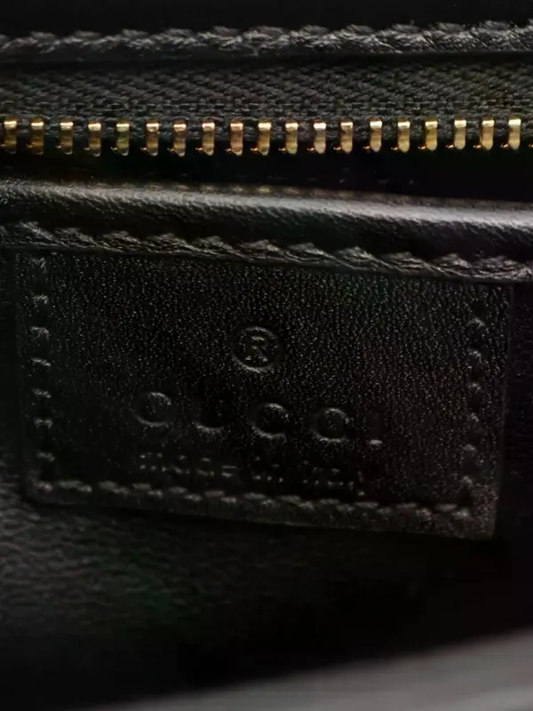 Gucci Small Calfskin Bamboo Diva Top Handle Bag Satchel - Black
