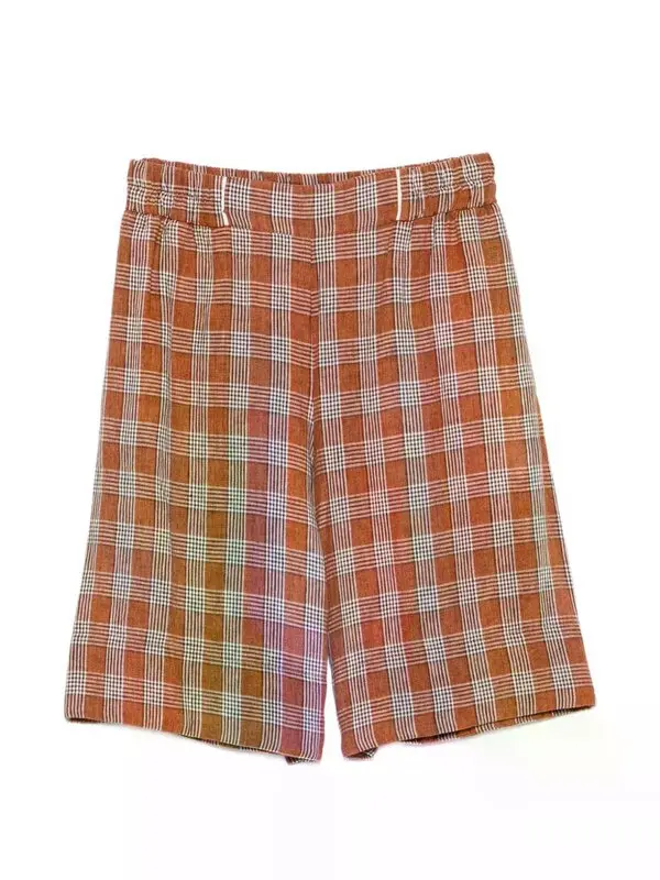Momoni Checked Pull-on Shorts
