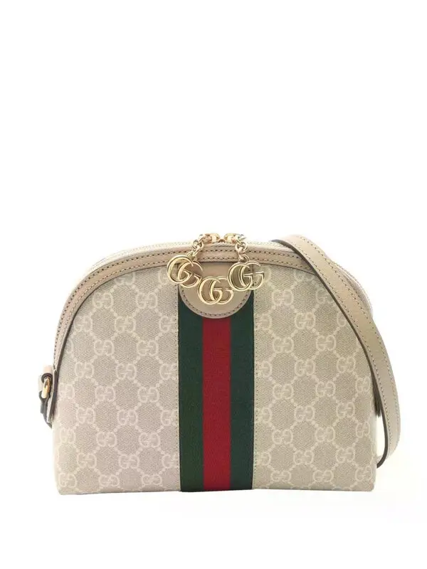 Gucci 2000-2015 Small Gg Supreme Web Ophidia Dome Crossbody Bag - Brown