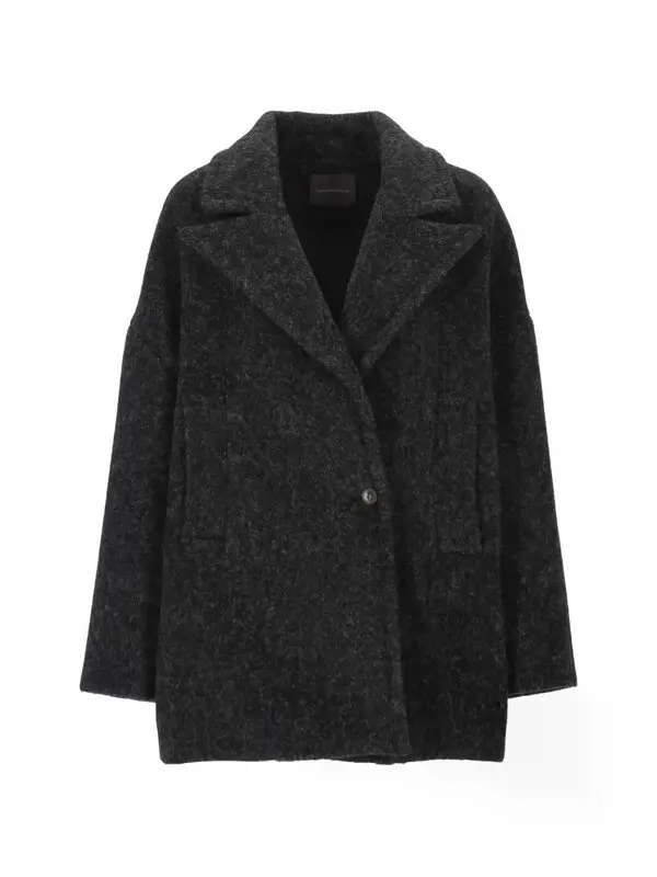 Lorena Antoniazzi Brushed Notched-lapel Coat
