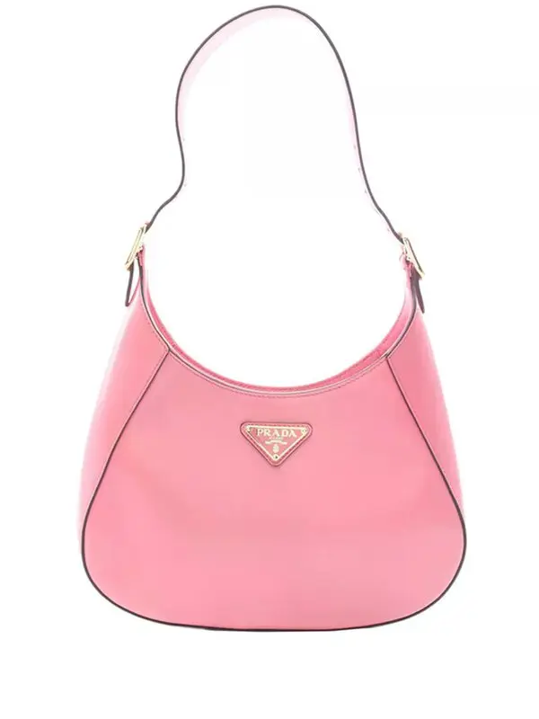 Prada 2013-2026 Brushed Leather Cleo Bag Shoulder Bag - Pink