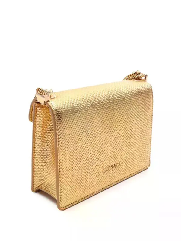 BVLGARI 2010-2026 Lizard Embossed Leather Serpenti Crossbody Bag
