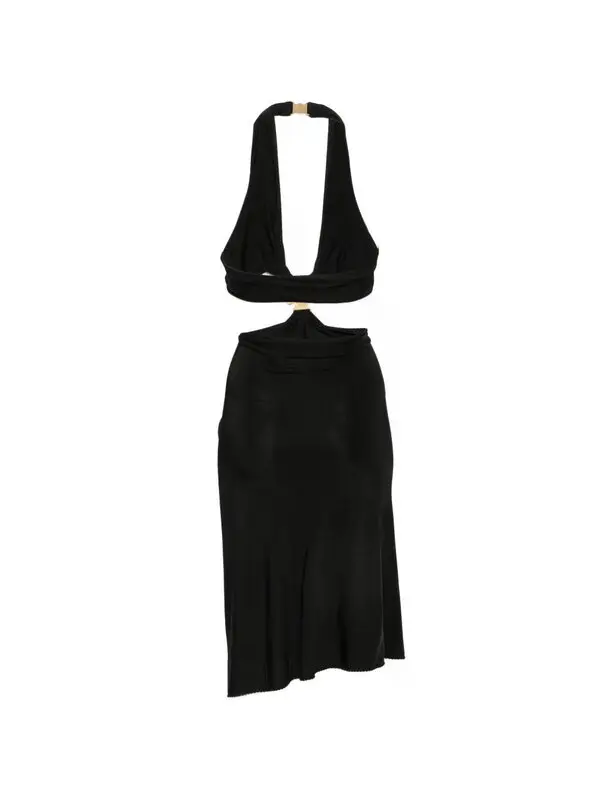 Balmain Cut-out Halterneck Midi Dress