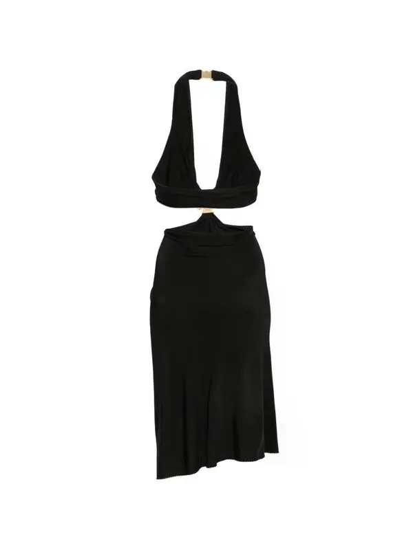 Balmain Cut-out Halterneck Midi Dress