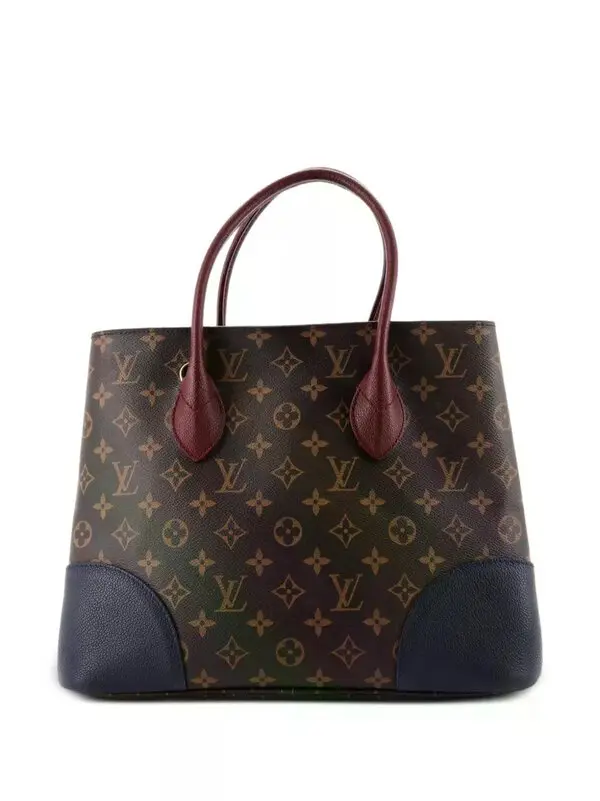 LOUIS VUITTON Monogram Canvas And Leather Flandrin Handbag Tote Bag - Blue
