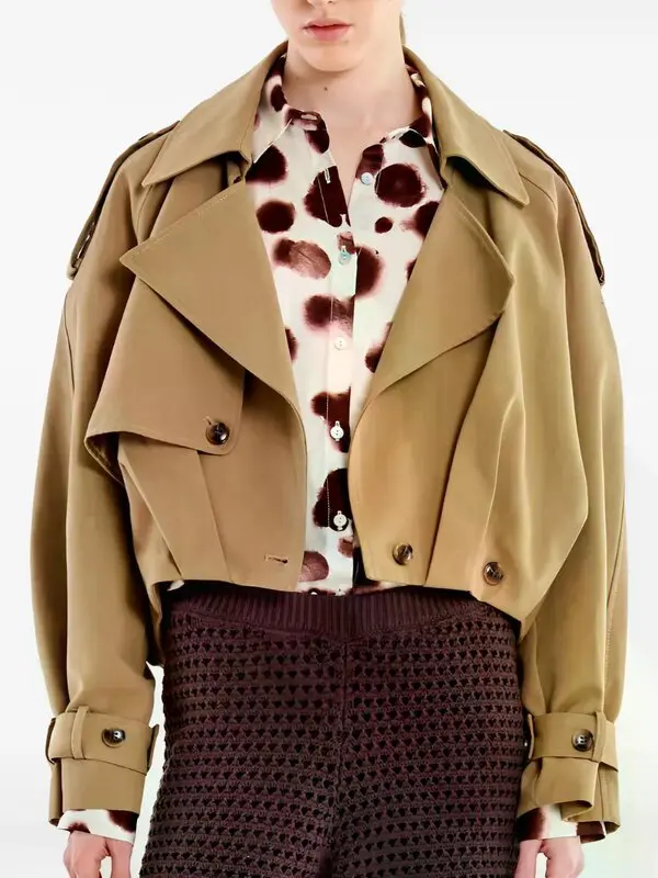 VICOLO Epaulette-detail Trench Coat
