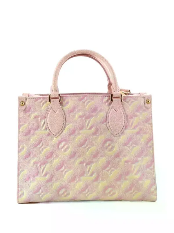 LOUIS VUITTON Onthego Stardust Monogram Empreinte Leather Pm Tote Shoulder Bag