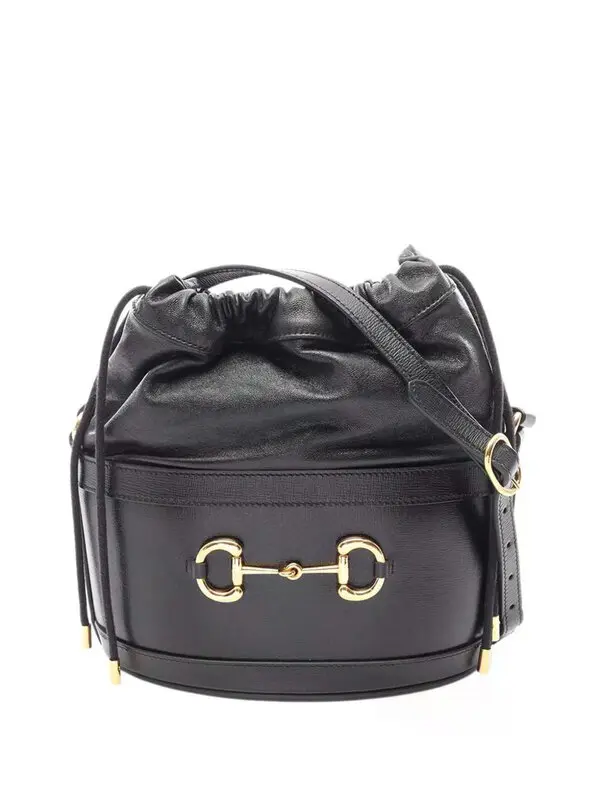 Gucci 2016-2026 Leather Horsebit 1955 Bucket Bag - Black