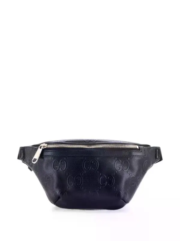 Gucci Gg Embossed Perforated Leather Small Belt Bag