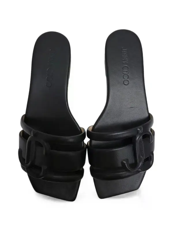 JIMMY CHOO Laran Leather Slides
