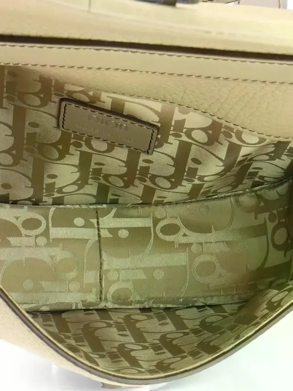 Dior Gallop Flap Messenger Bag Leather Mini Crossbody Bag - Green