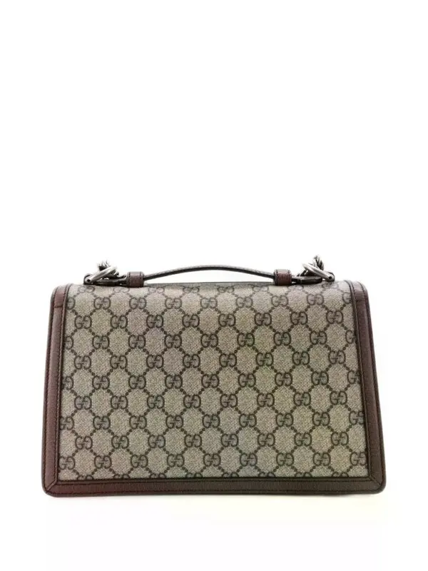 Gucci Dionysus Top Handle Chain Bag Gg Coated Canvas Small Satchel