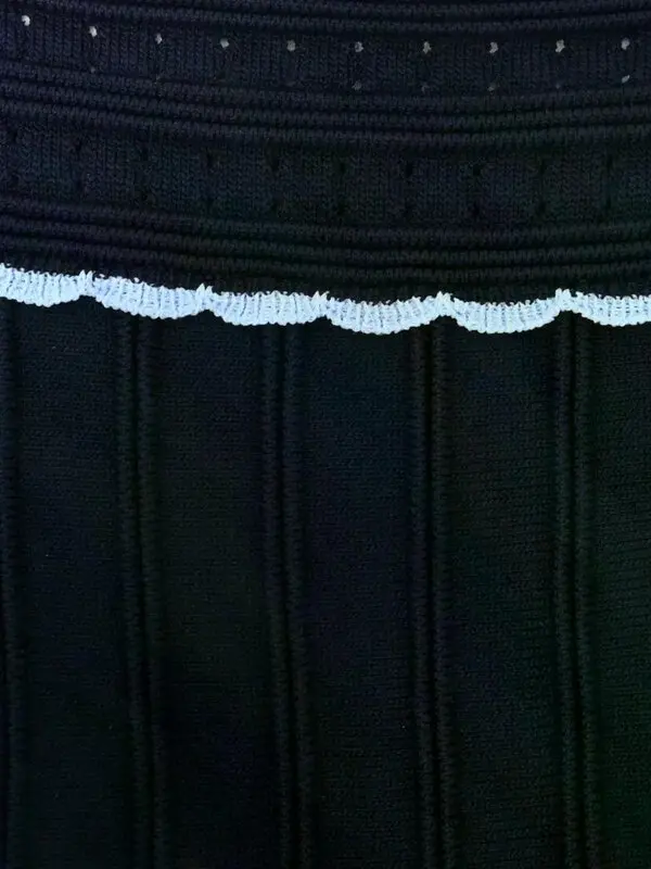 Sandro Pointelle-knit Fit-and-flare Dress