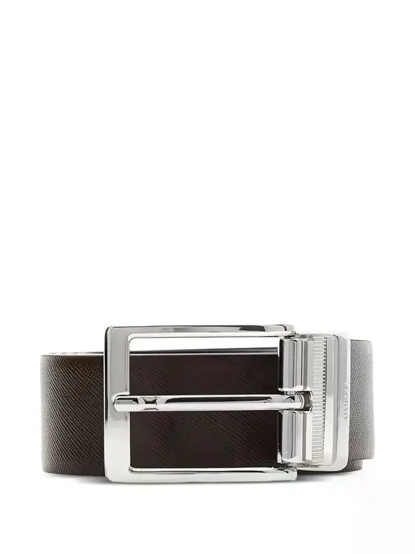 Guess Milano Saffiano Leather Belt - Brown