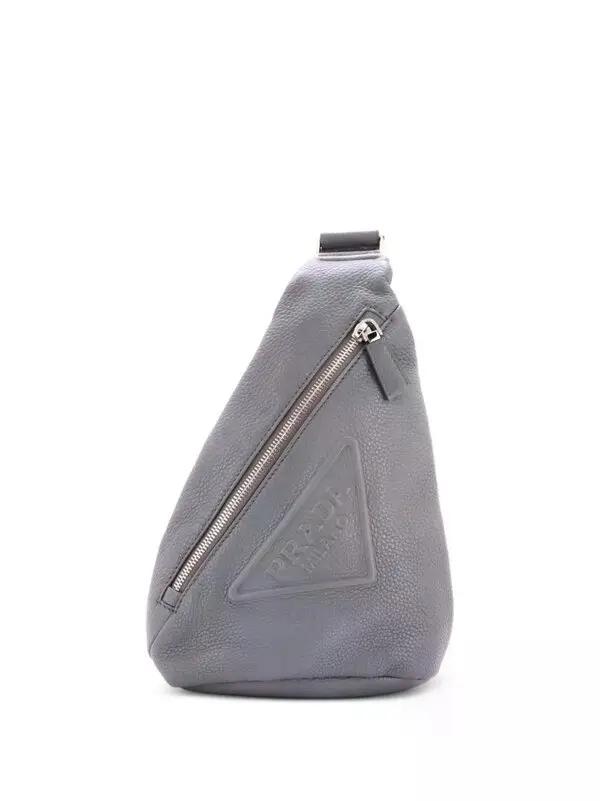 Prada Leather Backpack - Grey