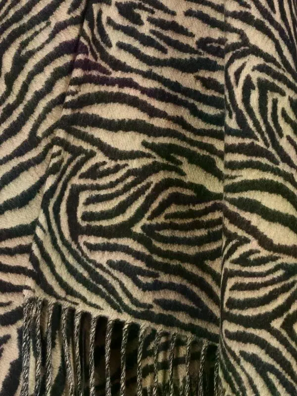 Fendi Wool Poncho With Tiger Animalier Print