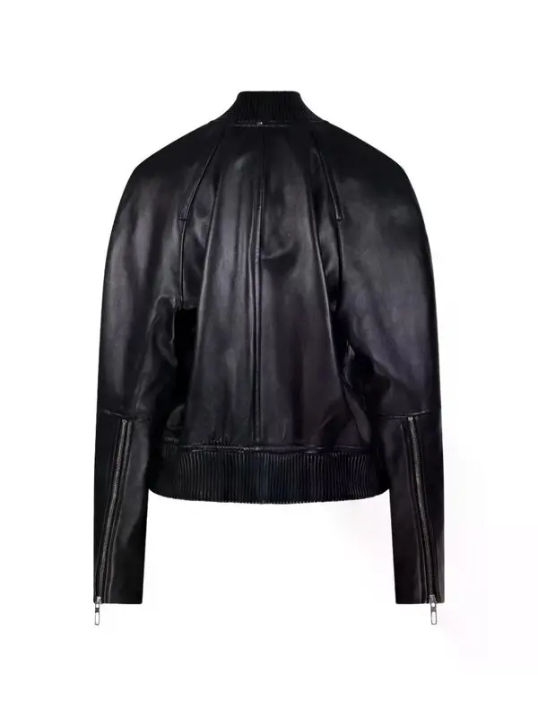 Sportmax Zip-up Leather Jacket