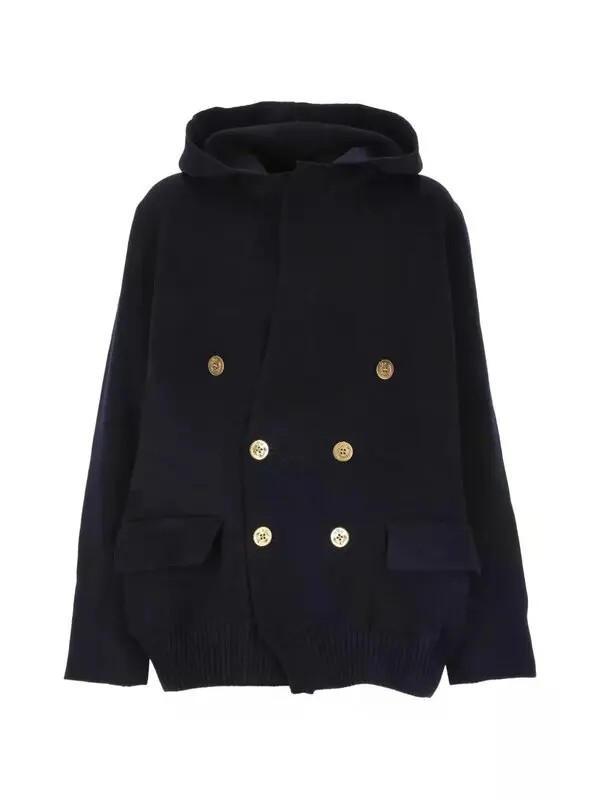 Sacai Double-breasted Hooded Coat