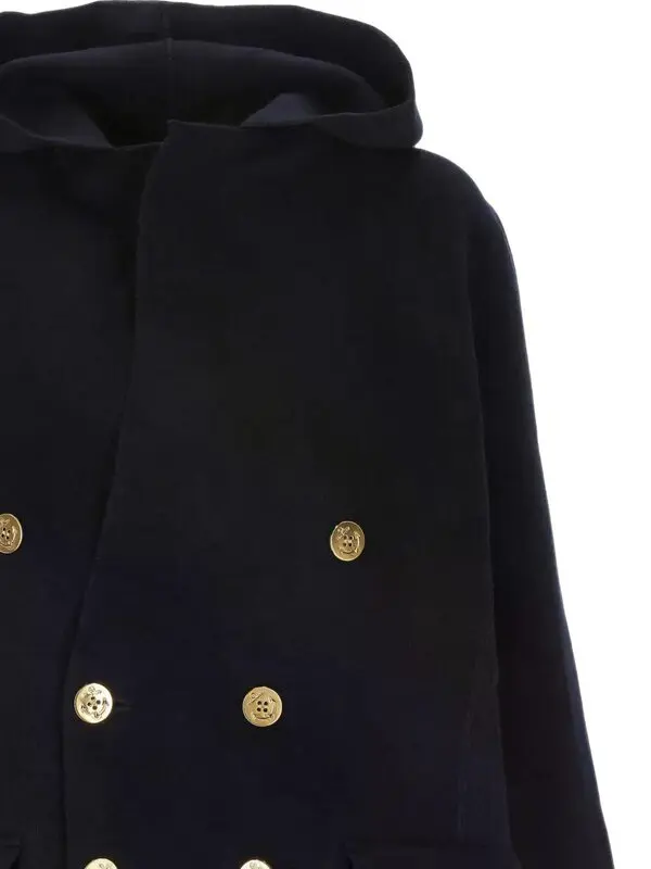 Sacai Double-breasted Hooded Coat