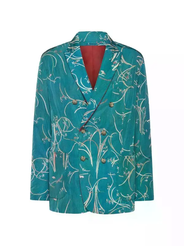 PIERRE-LOUIS MASCIA Integra Floral-print Double-breasted Blazer