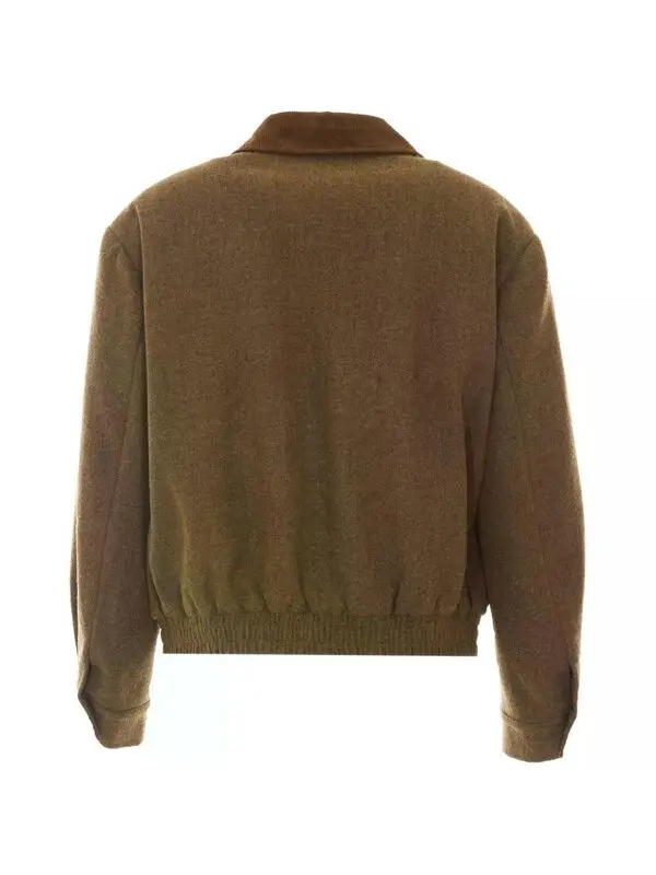 ELEH Herringbone Corduroy-collar Jacket