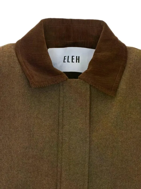 ELEH Herringbone Corduroy-collar Jacket