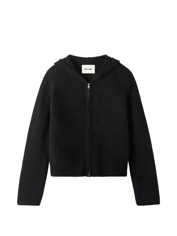 Soft Goat Zip-up Cashmere Hoodie
