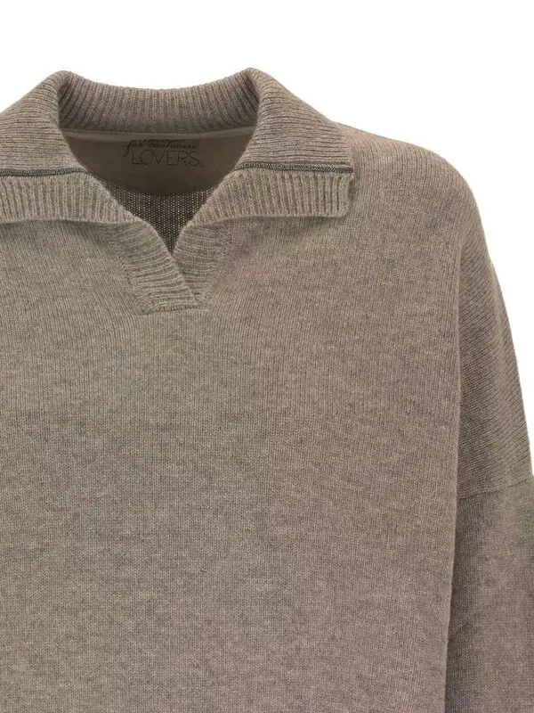 PUROTATTO Spread-collar Cashmere Sweater