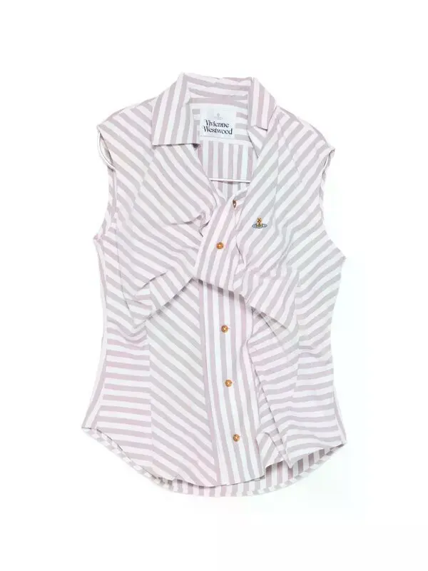 VIVIENNE WESTWOOD Logo-embroidered Shirt - Purple