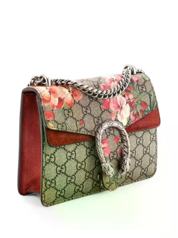 Gucci Dionysus Bag Blooms Print Gg Coated Canvas Mini Shoulder Bag - Brown