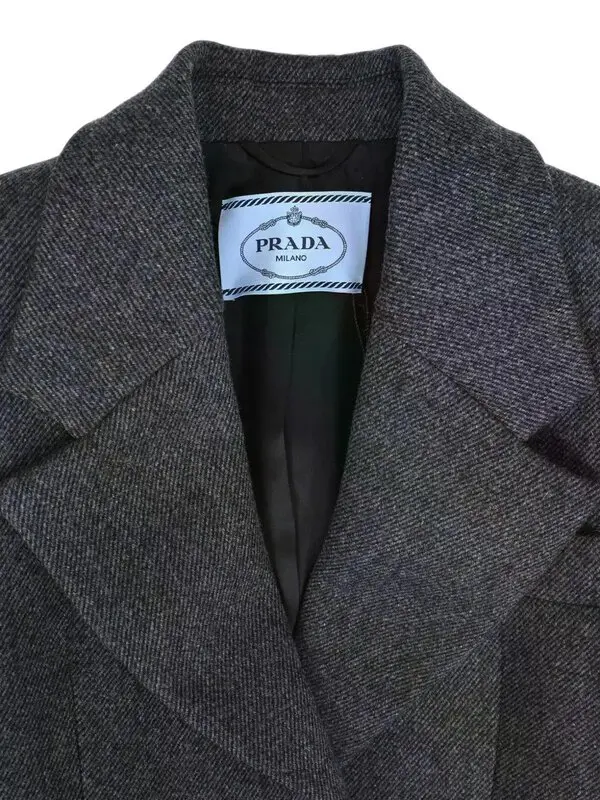 Prada Herringbone Single-breasted Blazer