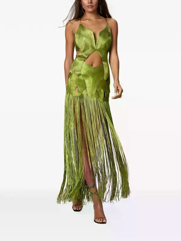 NORINA ST Dune Fringed Cut-out Maxi Dress