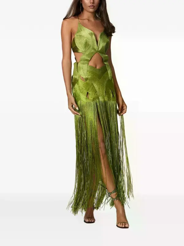NORINA ST Dune Fringed Cut-out Maxi Dress
