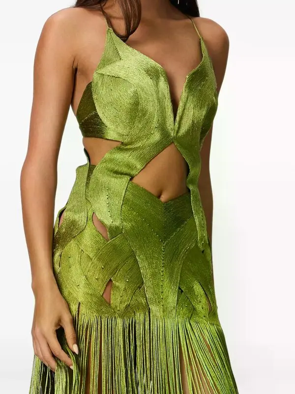 NORINA ST Dune Fringed Cut-out Maxi Dress