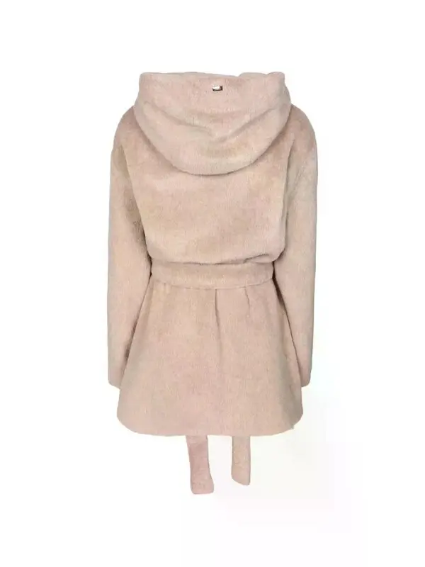 Herno Hooded Belted Coat - Neutrals