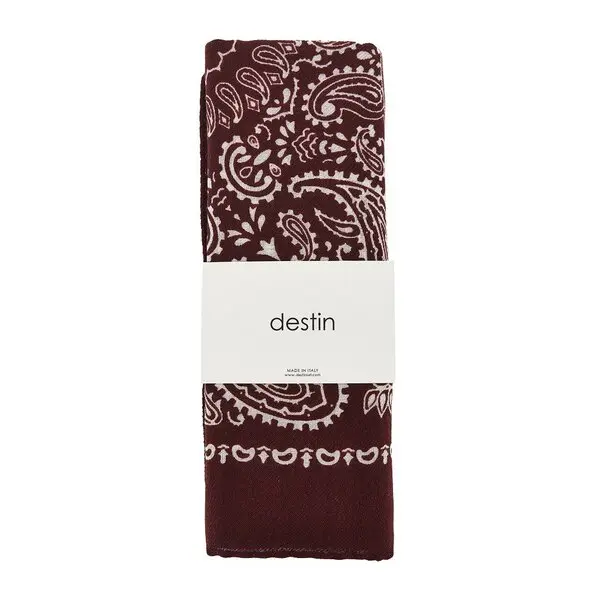 Destin Judy' Wool Squa Scarf - Red